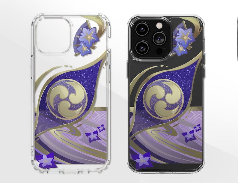 Raiden Shogun Raiden Ei Genshin Inspired Clear Phone Case - Etsy