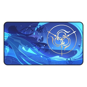 Neuvillette Silhouette Ver Genshin Impact Desk Mat Mousepad Keyboard ...