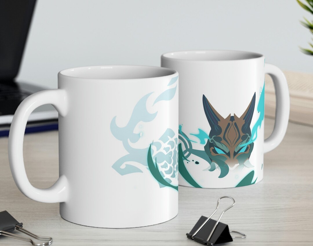 Xiao Subtle Namecard Elements Inspired Mug; Genshin Impact - Etsy