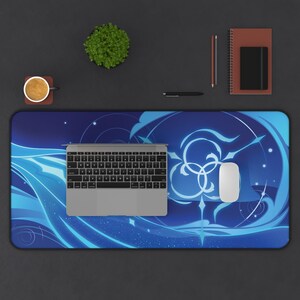 Neuvillette Inspired Genshin Impact Desk Mat Mousepad Keyboard Mat - Etsy