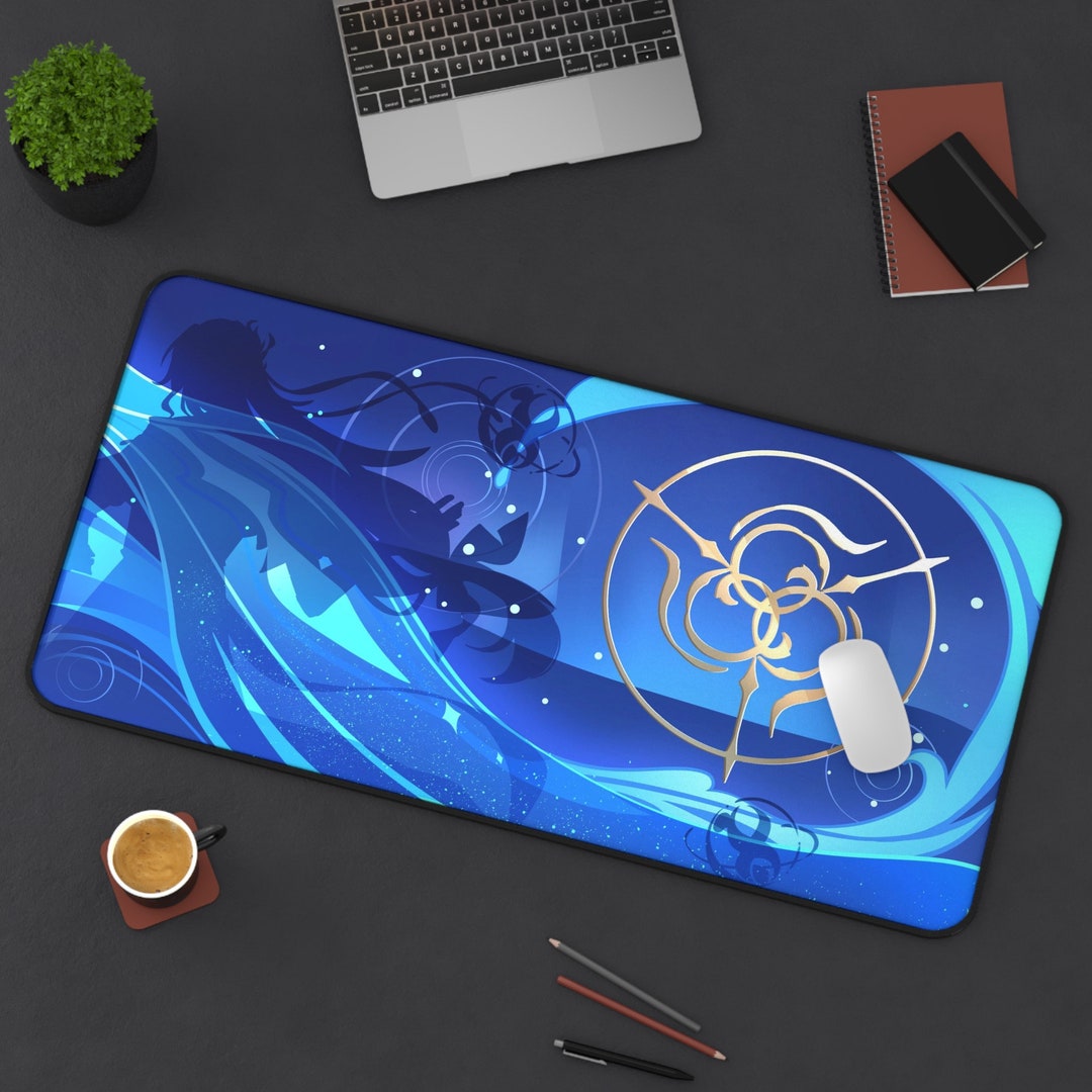 Neuvillette Silhouette Ver Genshin Impact Desk Mat Mousepad Keyboard ...