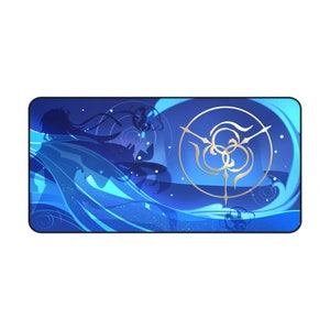 Neuvillette Silhouette Ver Genshin Impact Desk Mat Mousepad Keyboard ...