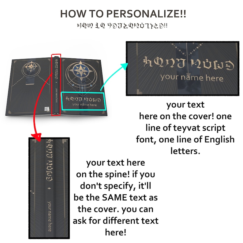 PERSONALIZED Genshin Adventurer Handbook Journal; Customized | Teyvat ...