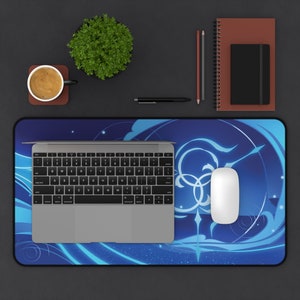 Neuvillette Inspired Genshin Impact Desk Mat Mousepad Keyboard Mat - Etsy