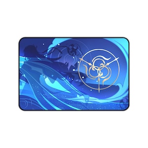 Neuvillette Silhouette Ver Genshin Impact Desk Mat Mousepad Keyboard ...