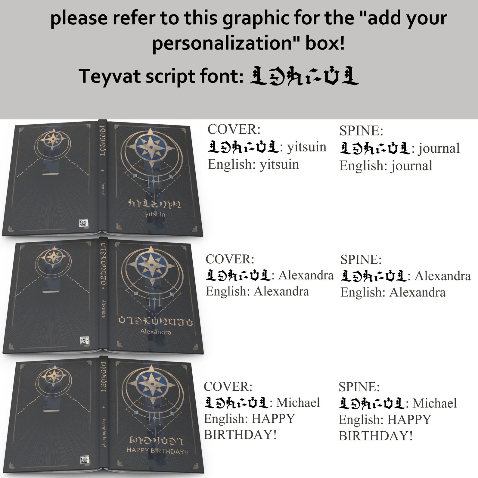 PERSONALIZED Genshin Adventurer Handbook Journal Customized Teyvat ...