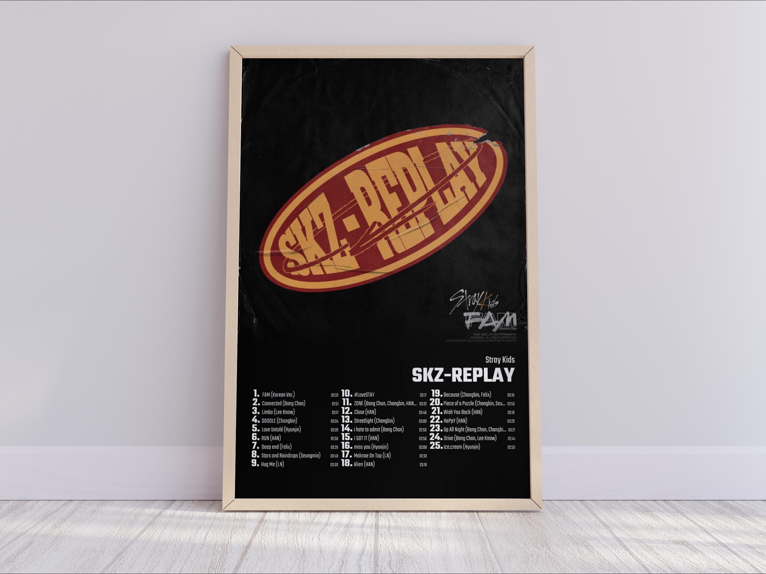 Stray Kids Skz-replay Album Cover Poster Music Poster Home - Etsy