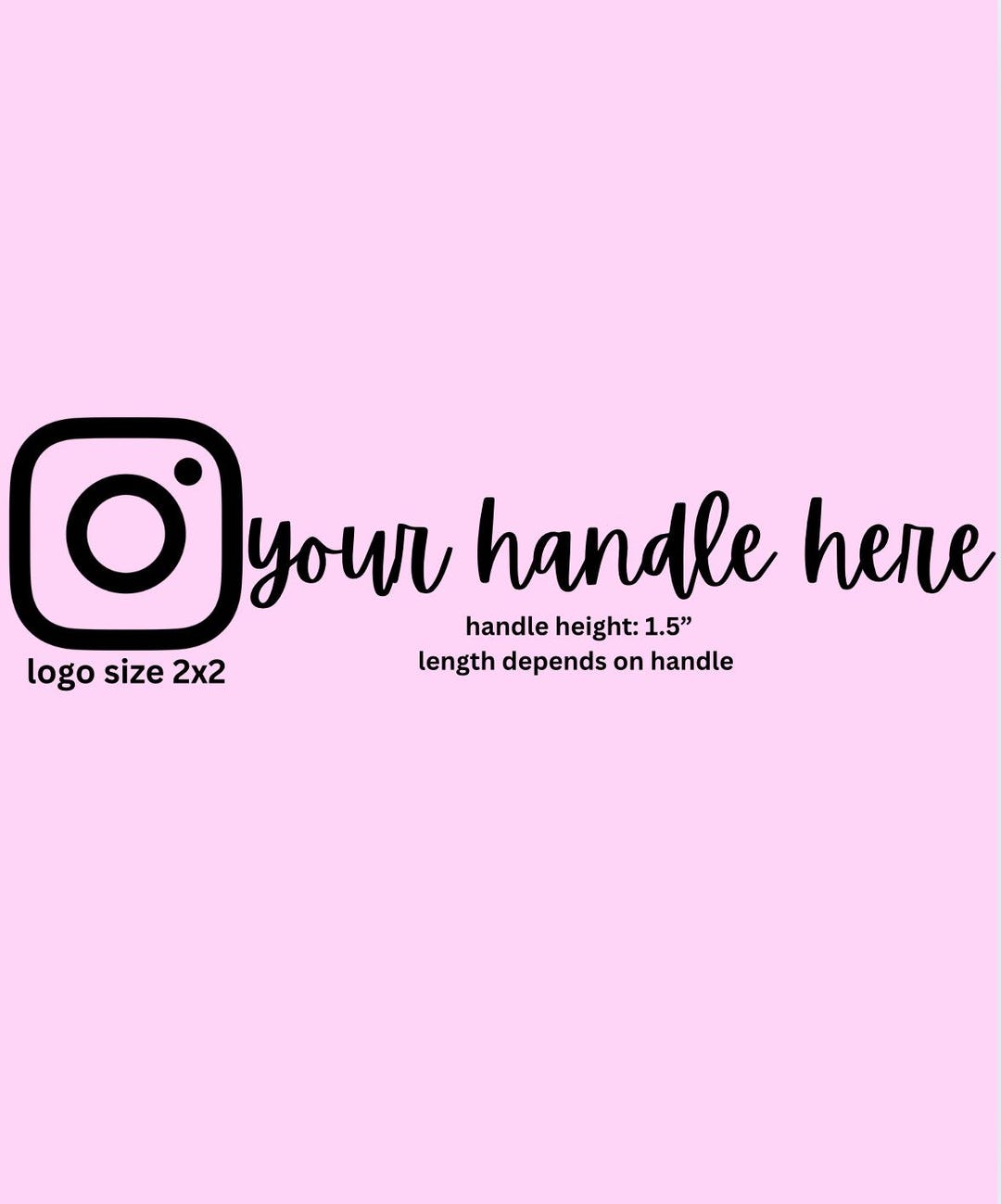 Instagram Handle Decal - Etsy