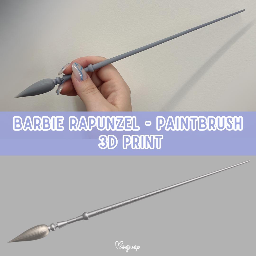 3D Print | Barbie as Rapunzel Paintbrush - Etsy