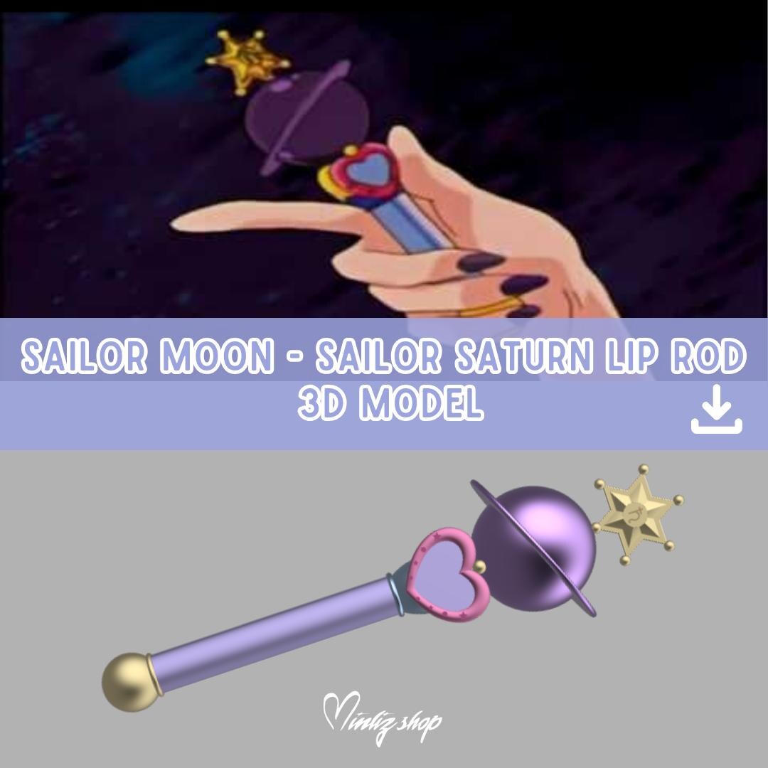 3D File | Inspired Sailor Moon Sailor Saturn Lip Rod - Etsy