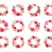 Watercolor Valentine Floral Heart Wreaths Clipart Bundle, Commercial ...