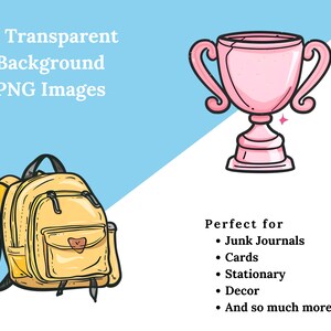 Watercolor Pastel School Doodle Clipart, Back to School Graphics ...