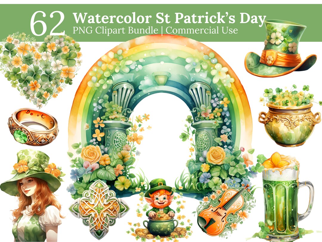 Watercolor St.patrick’s Day Clipart, St.patrick’s Day PNG, Irish Clip ...