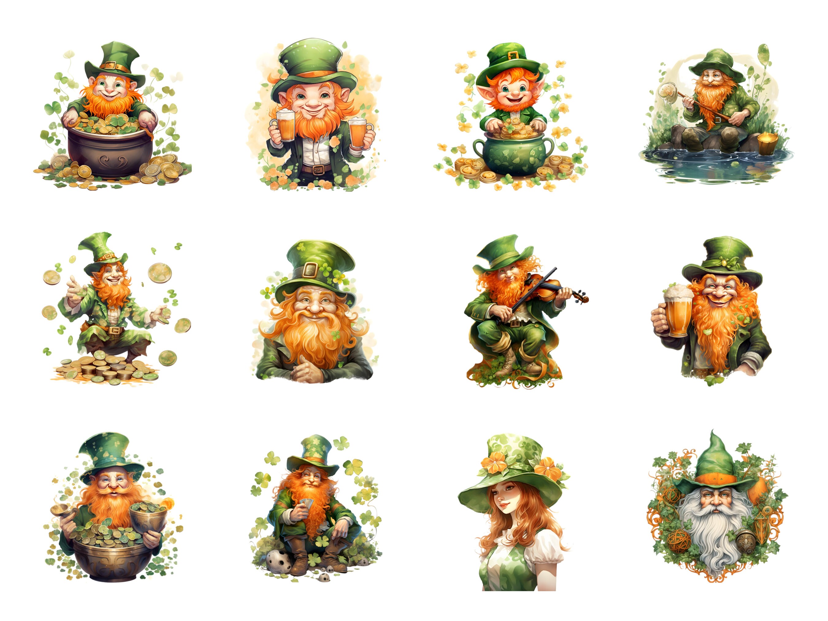 Watercolor St.patricks Day Clipart, St.patricks Day PNG, Irish Clip Art ...