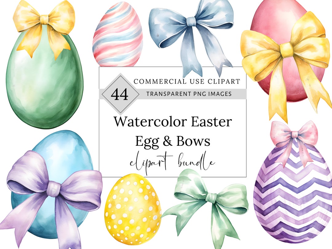 Painted Easter Egg Clipart, Watercolor Easter Eggs PNG, Easter SVG ...