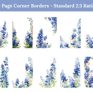 Watercolor Bluebonnet Clipart, Texas Bluebonnet Floral Clipart, Spring ...