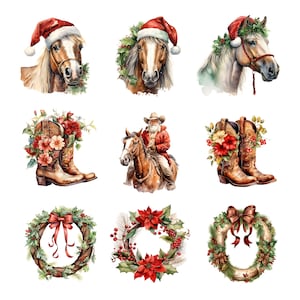 Western Christmas Clipart | Christmas Clipart Commercial Use | Western ...