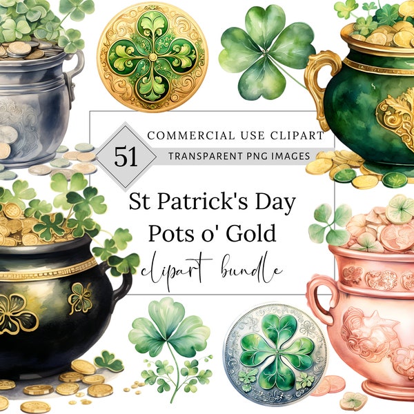 Pot of Gold Rainbow Clipart - Etsy