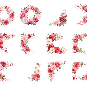 Watercolor Valentine Floral Heart Wreaths Clipart Bundle, Commercial ...