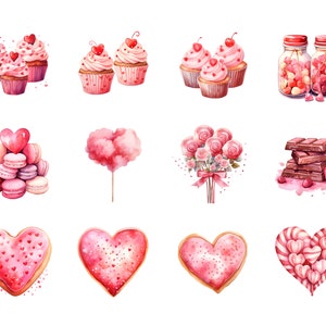 Valentine Candy Land PNG Bundle, Cute Valentines Candy Shop Png Clipart ...