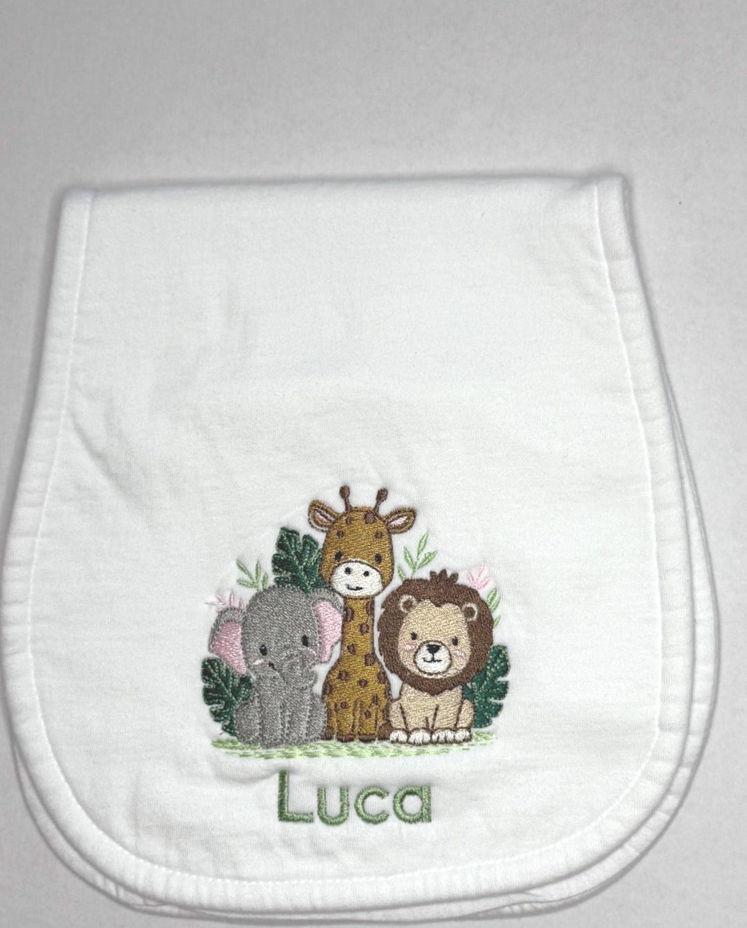 Personalized Safari Animal Burp Cloth| Custom Baby Burp Cloth| Animals ...