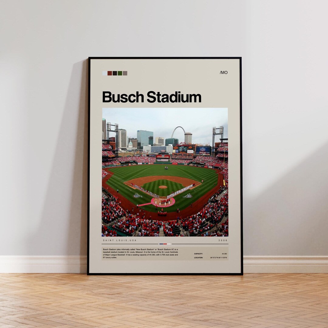 Busch Stadium Poster, Framed New Busch Stadium Print, St. Louis ...