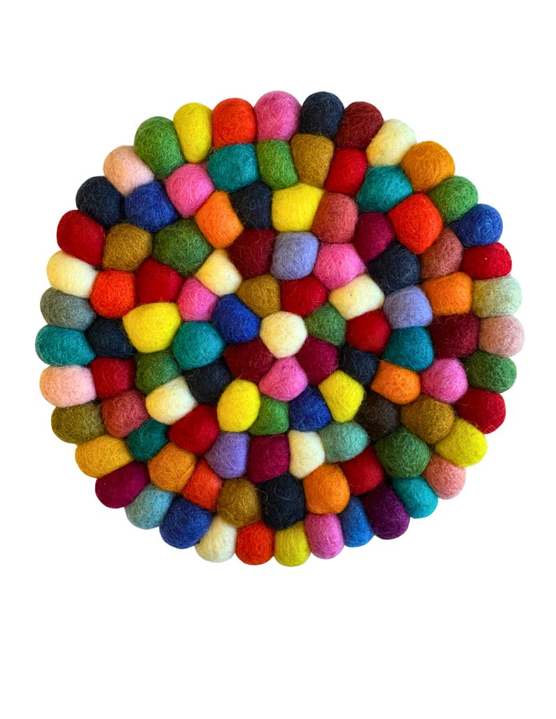 Wool Felt Multi-color Trivet - Etsy
