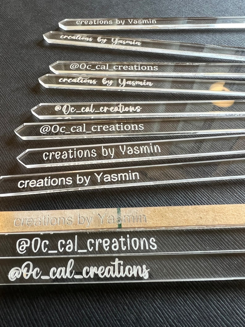 Personalized Engraved Acrylic Cake Sticks, Business Name (set of 12) - Etsy
