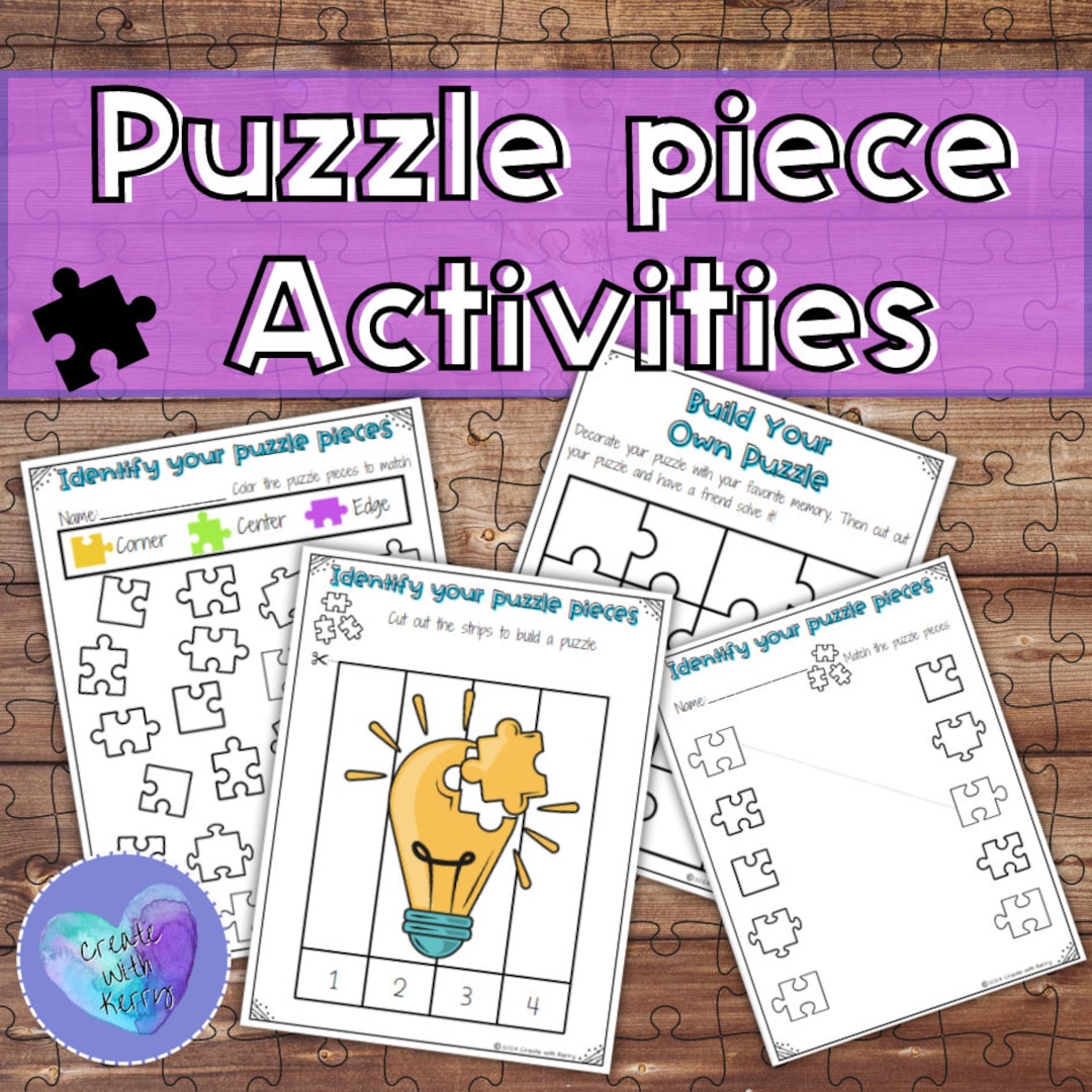 Puzzle Pieces Worksheets Visual Perceptual Activities - Etsy