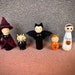 Halloween Peg Dolls Witch, Bat, Ghost, Cat, Bunny, Pumpkin - Etsy