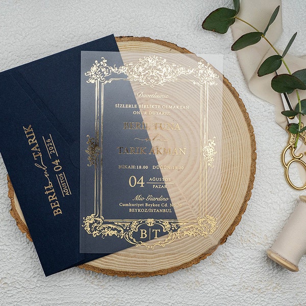 Transparent Wedding Invitation - Etsy