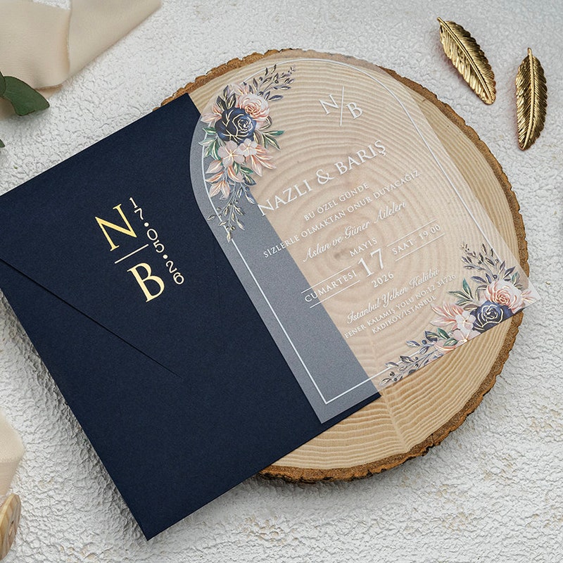 Transparent Wedding Invitation - Etsy