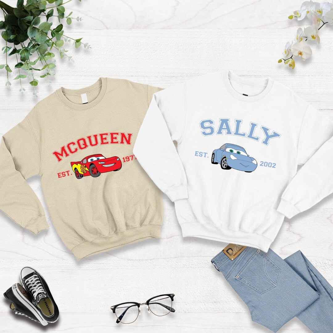 Cars Movie Characters Sweatshirt, Mcqueen Sally Sweatshirt, Cars Movie ...