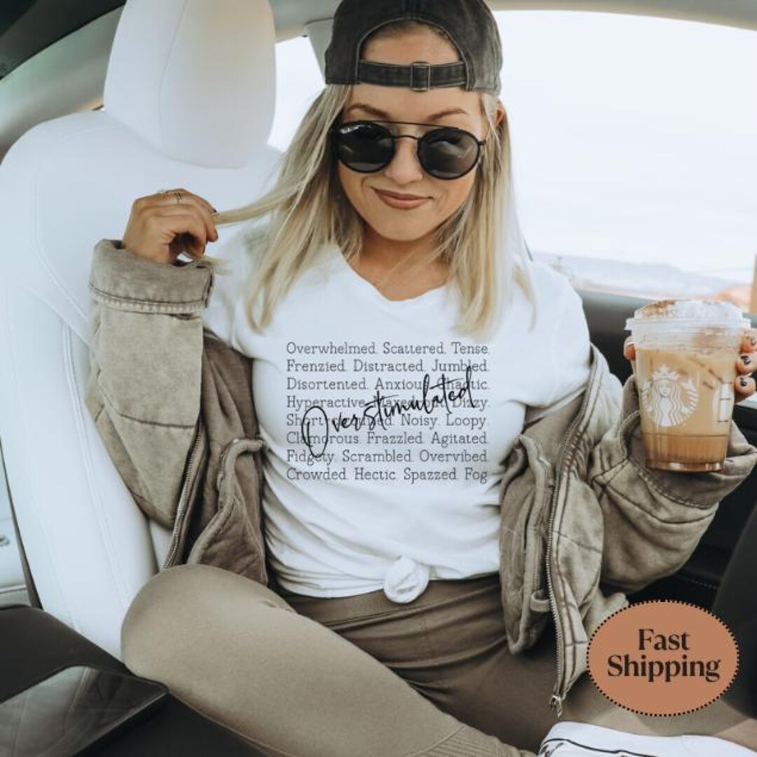 Overstimulated Shirt – Mental Health Awareness Tee – Overwhelmed Brain ...