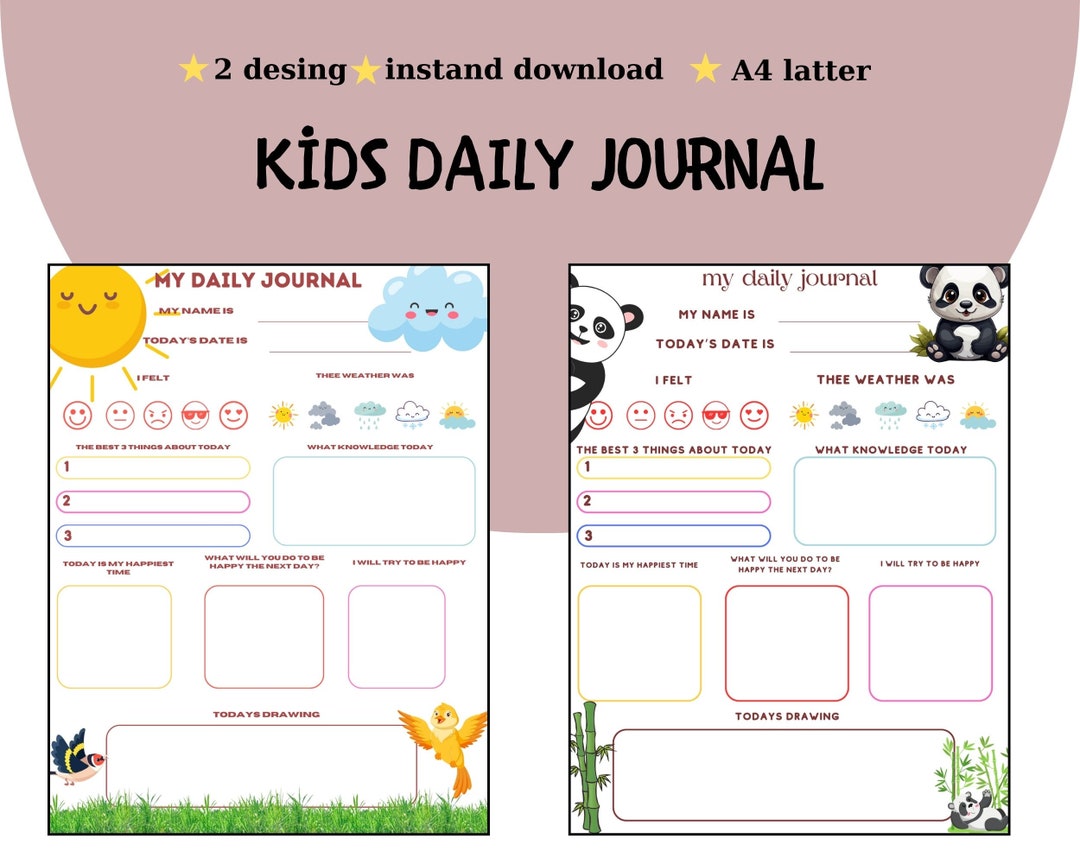 Diary for Kids, Children's Diary, Fun Diary, Daily. Kids, Digital Diary ...