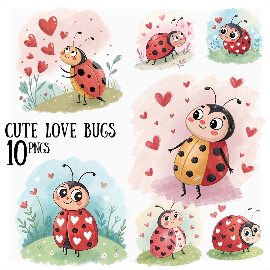 10 Cute Lady Bugs Clipart, Cute Lovebug Pngs, Romantic Images ...