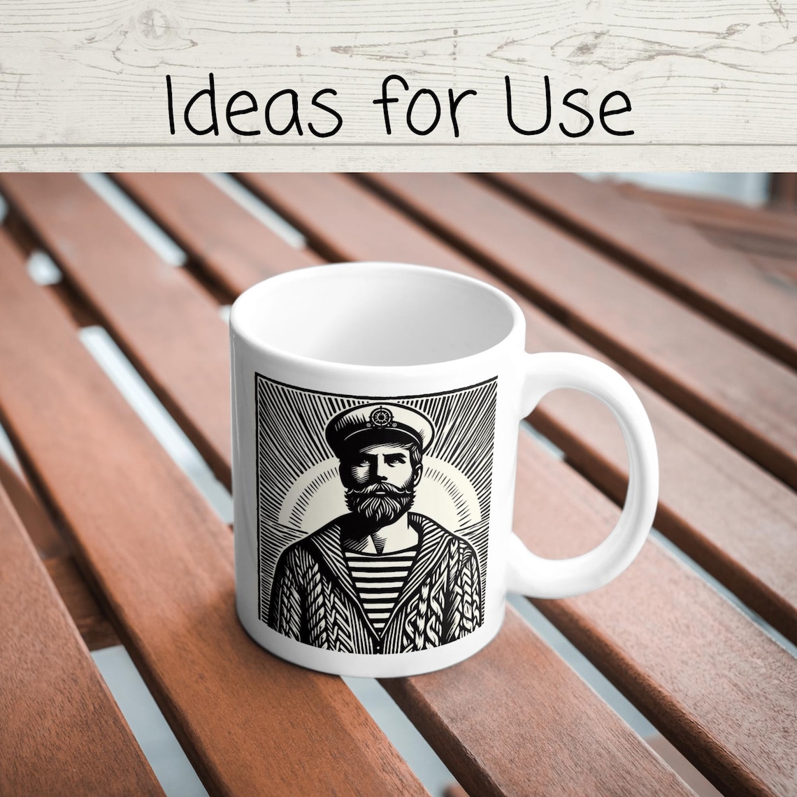 Linocut Sailor Clipart: Vintage Nautical Art, Ganseys (digital Download ...