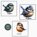 15 Cute Scruffy Birds PNG, Whimsical Watercolour Birds Clipart ...