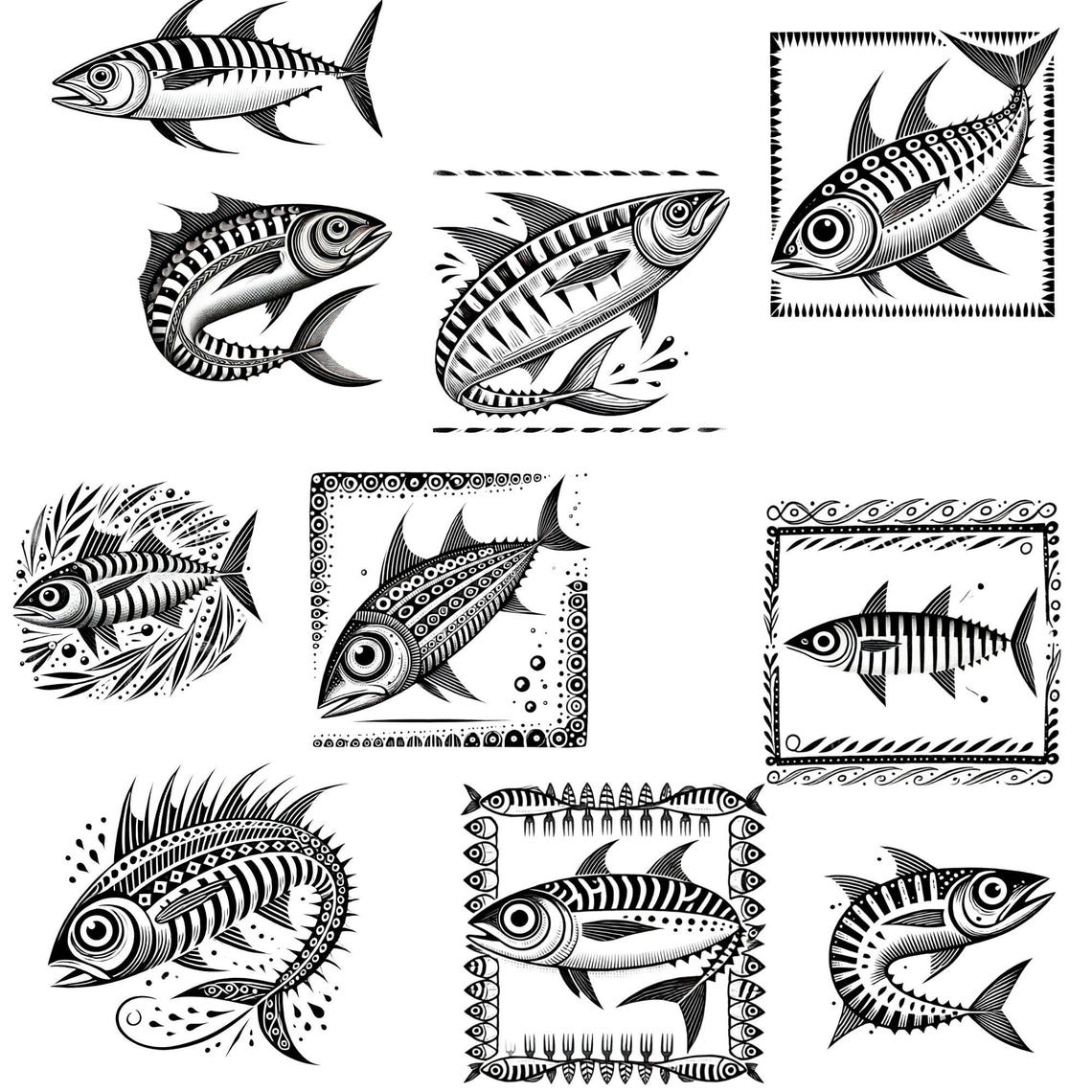 10 Whimsical Mackerel Clipart, Pngs With Transparent Backgrounds ...