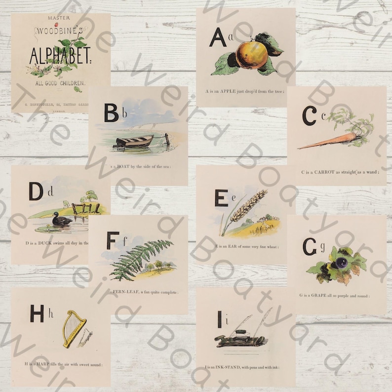 Victorian Alphabet Engravings: 1850 William James Linton (digital ...