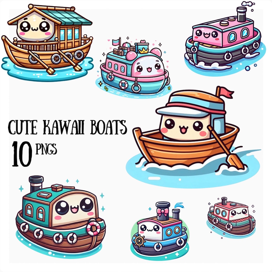 Kawaii Boat Clipart, Japanese PNG Art (digital Download) - Etsy