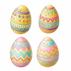 10 Pencil Crayon Easter Easter Egg Clipart Images | Easter Art ...