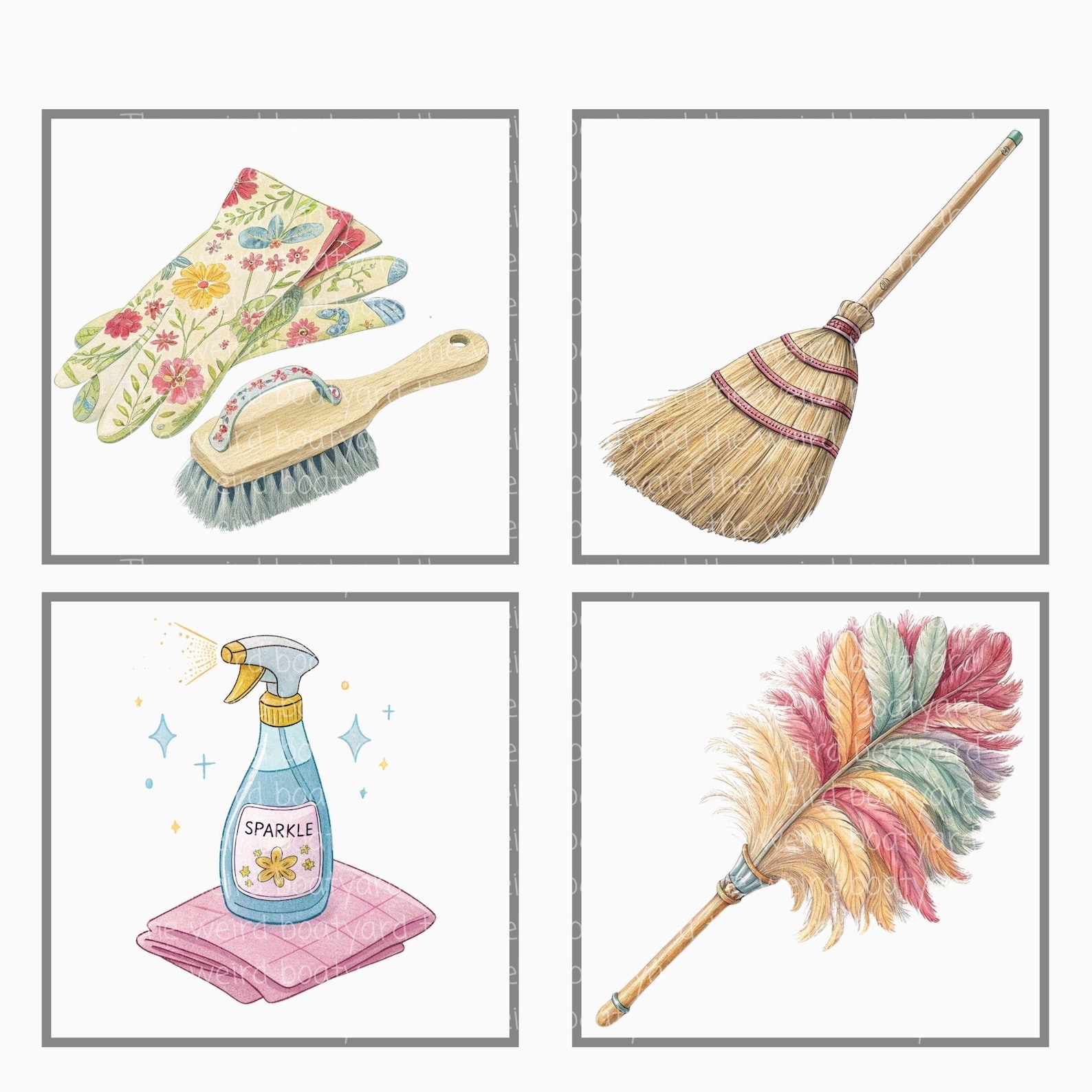 10 Cute Spring Cleaning PNG Clipart, House Cleaning Graphics, Domestic ...