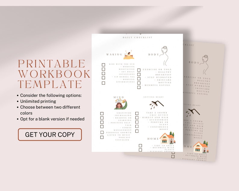 That Girl Daily Checklist for Everyday Use and Mental Health - Etsy