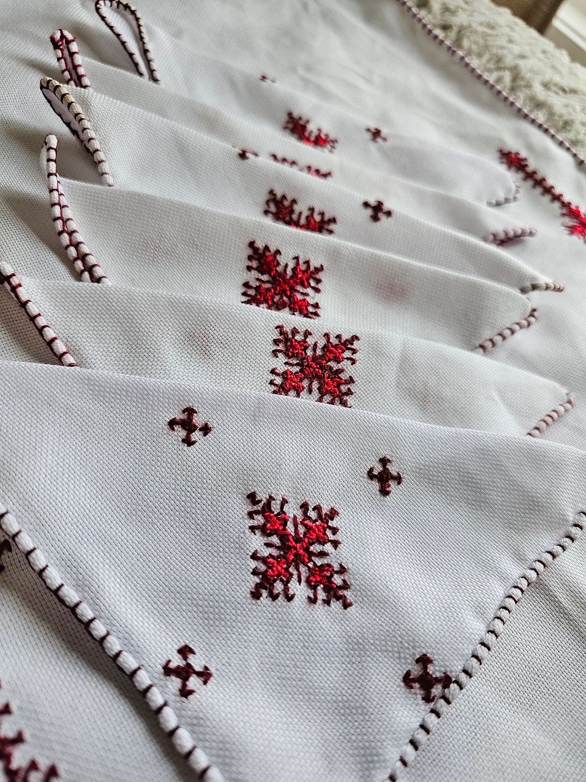 Moroccan Hand Embroidered Tray Cloth - Etsy