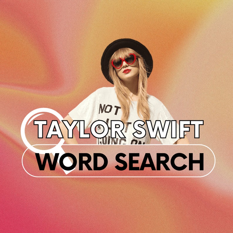 Taylor Swift Word Search Puzzle Printable Instant Download - Etsy Australia