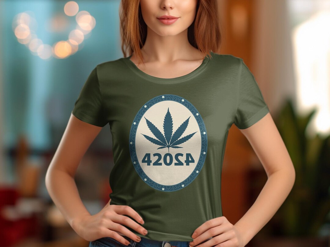 Cannabis Leaf 420 2024 Tee, 420 T-shirt, Trendy Plant Lover Shirt, 42 ...
