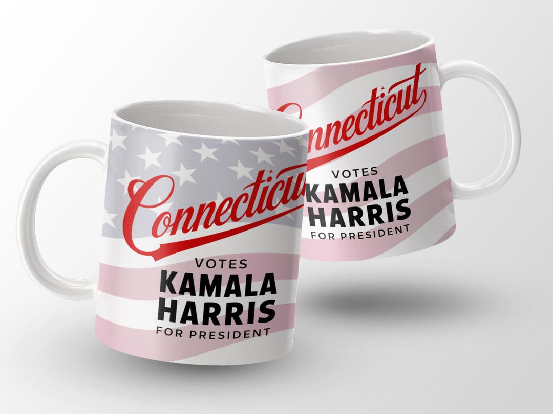 Connecticut Votes Kamala Harris for President Coffee Mug, Political ...