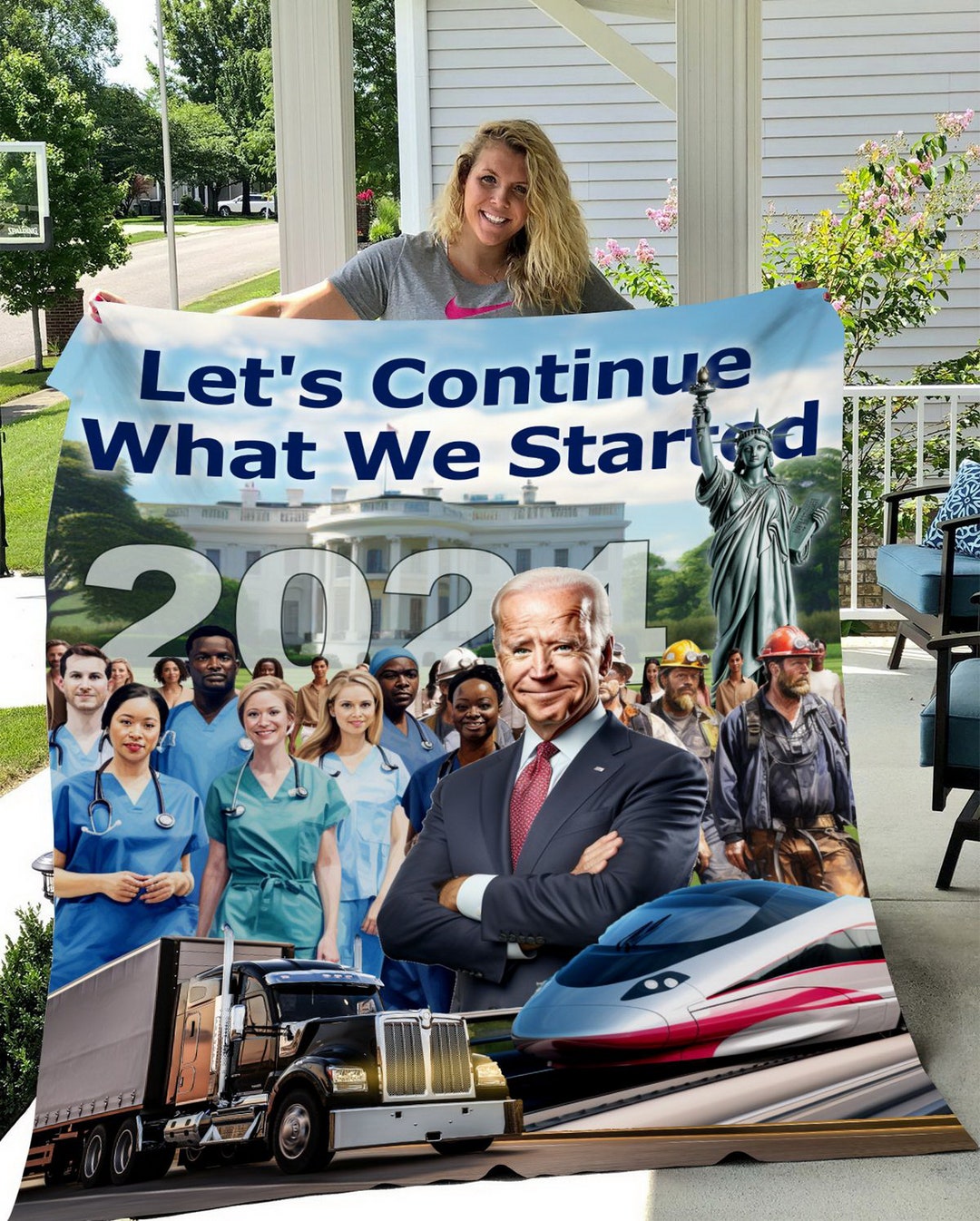 Joe Biden to Continue Throw Blanket. Vote Joe Biden, Biden Merchandise ...