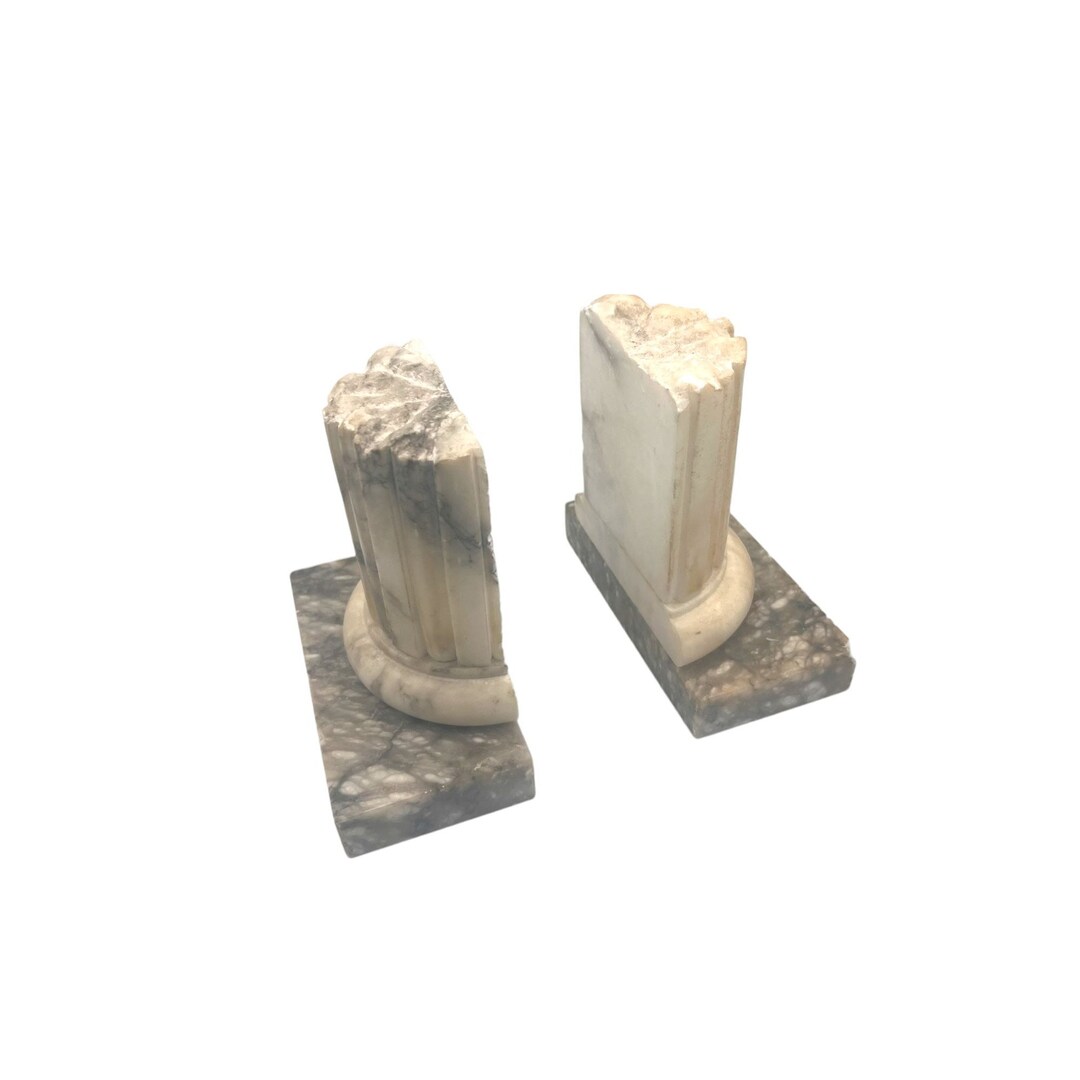 Vintage Roman Column Coliseum Stone Book Ends - Etsy